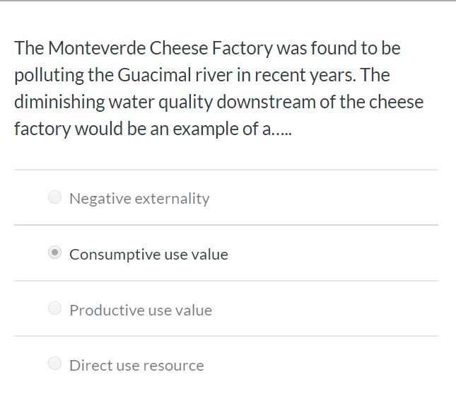 Solved The Monteverde Cheese Factory was found to be | Chegg.com