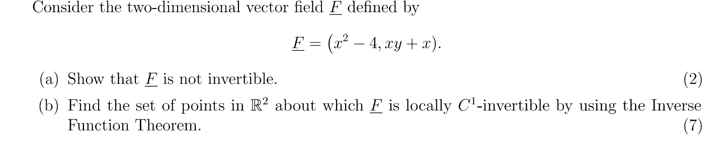 Solved Consider the two-dimensional vector field F defined | Chegg.com