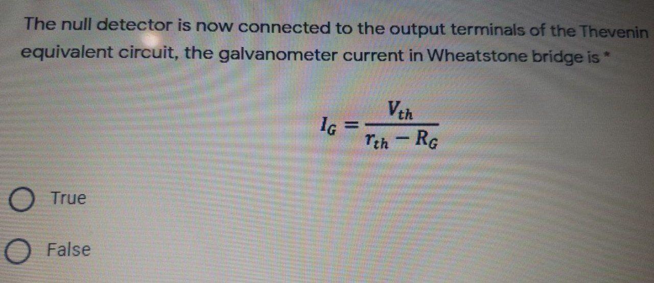 Solved The null detector is now connected to the output | Chegg.com
