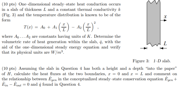 Solved (10 pts) One-dimensional steady-state heat conduction | Chegg.com