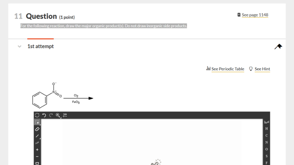 Solved For the following reaction, draw the major organic | Chegg.com