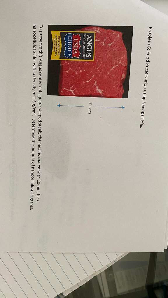 Solved Problem 6: Food Preservation using Nanoparticles 7 - | Chegg.com