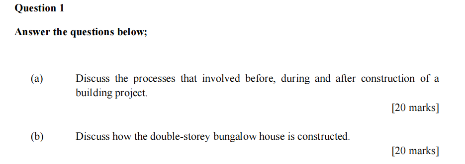 Solved Question 1 Answer the questions below; (a) Discuss | Chegg.com
