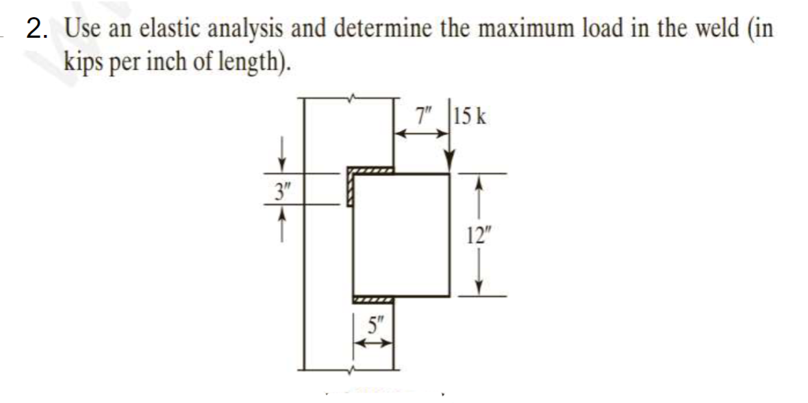 2. Use an elastic analysis and determine the maximum | Chegg.com