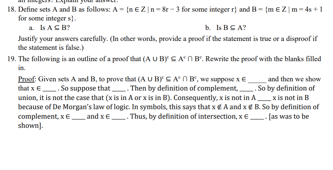 Solved 3. Prove the following statement directly from the | Chegg.com