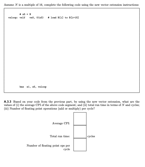 A.3 Vector Extension You are working with a new | Chegg.com