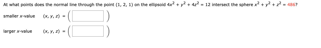 Solved At what points does the normal line through the point | Chegg.com