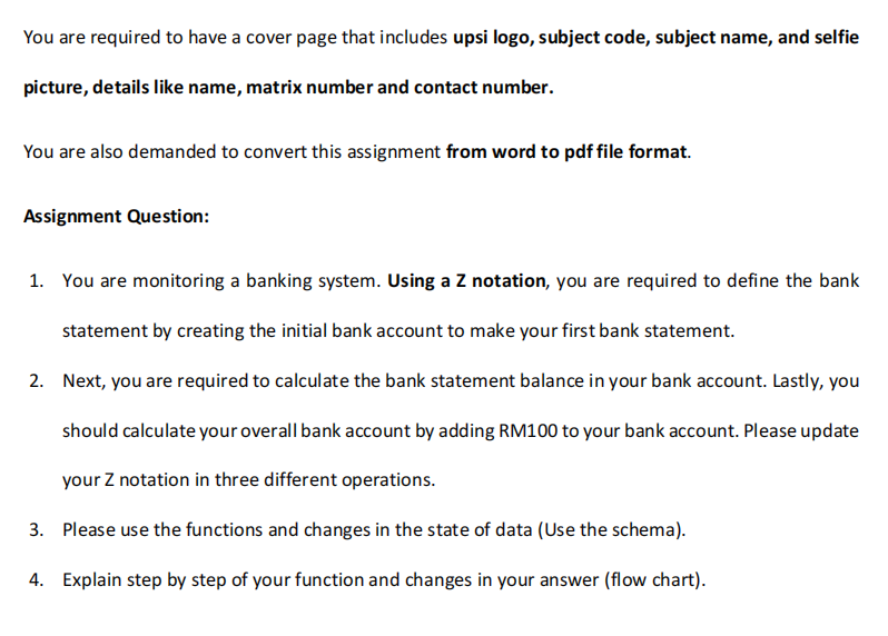 Solved You are required to have a cover page that includes | Chegg.com