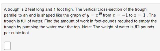 Solved A trough is 2 feet long and 1 foot high. The vertical | Chegg.com
