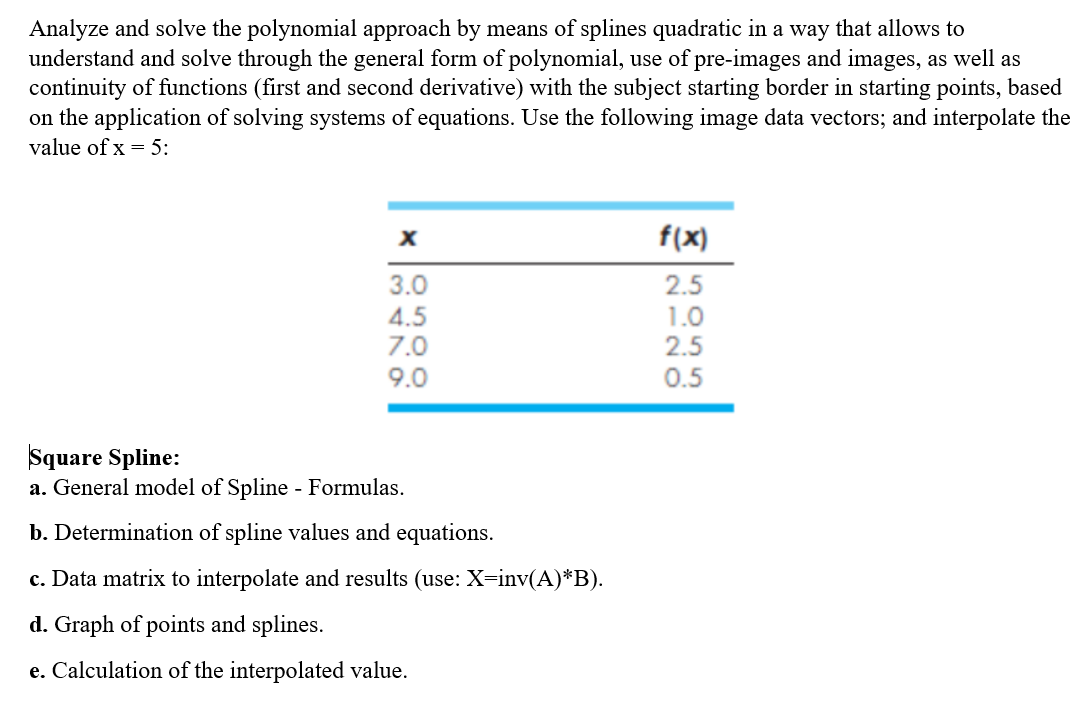 Solved Analyze and solve the polynomial approach by means of | Chegg.com