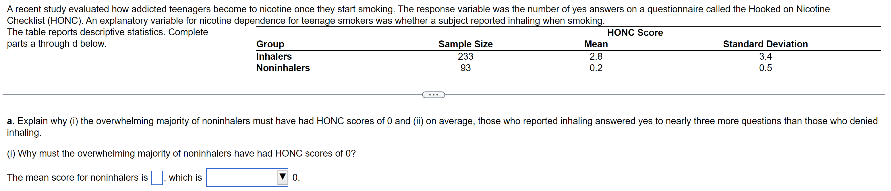 Solved inhaling. (i) Why must the overwhelming majority of | Chegg.com