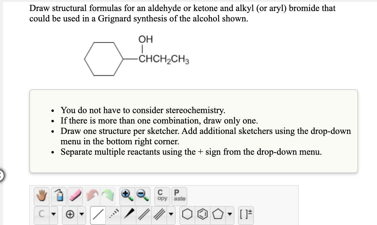 Solved Draw structural formulas for an aldehyde or ketone | Chegg.com