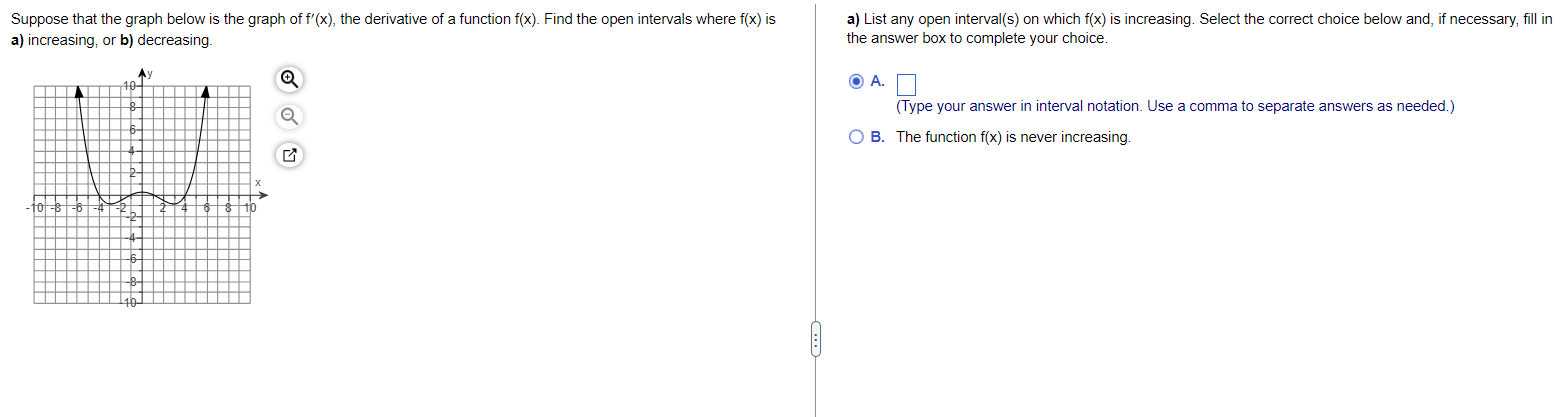 Solved Suppose that the graph below is the graph of f′(x), | Chegg.com