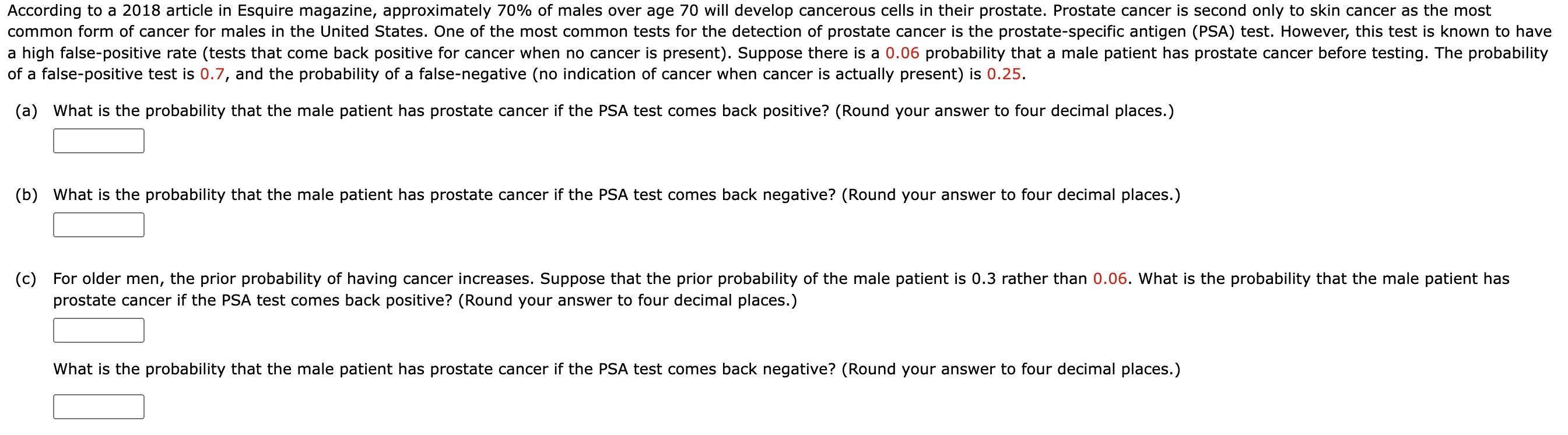 Solved of a false-positive test is 0.7, and the probability | Chegg.com