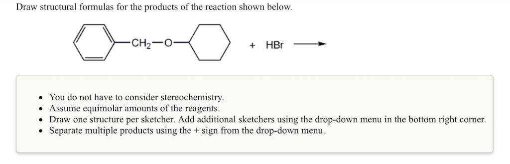 Solved Draw structural formulas for the products of the | Chegg.com