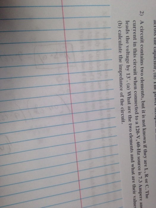 Solved A circuit contains two elements, but it is not known | Chegg.com