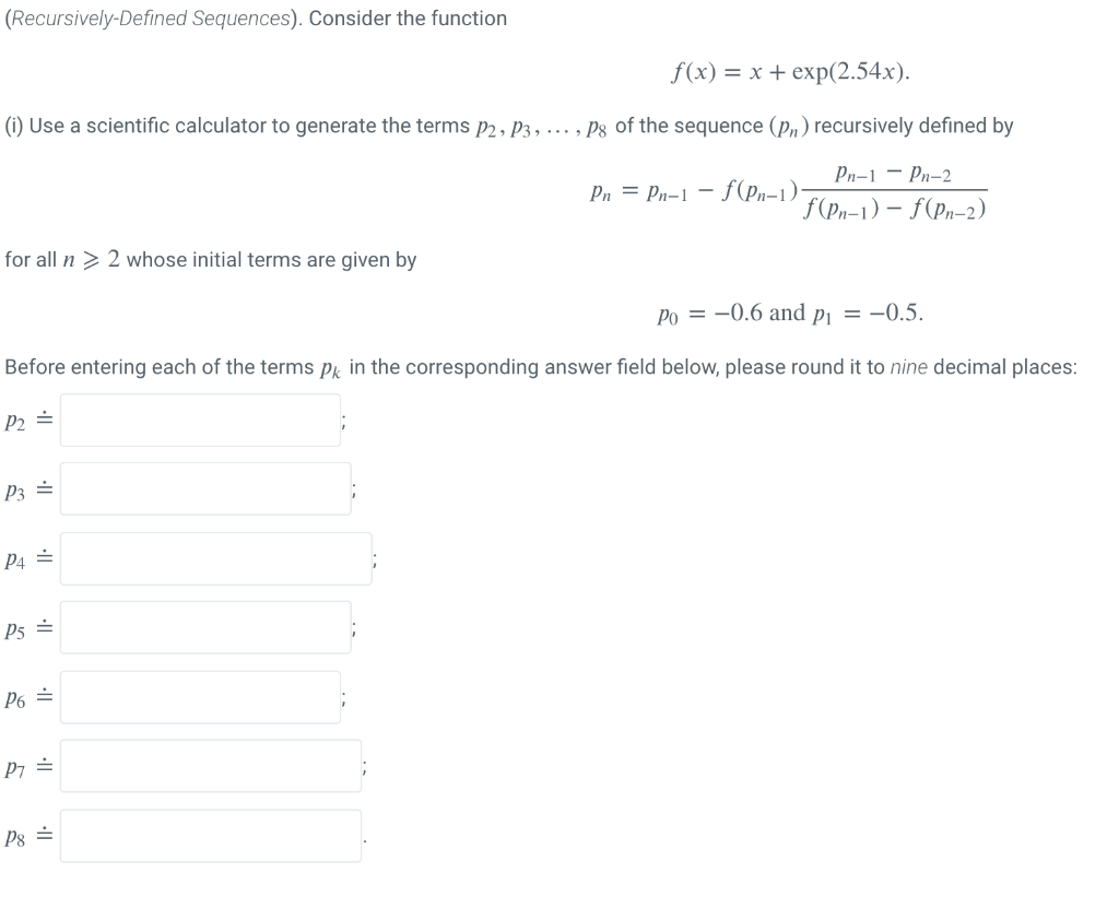 Solved (Recursively-Defined Sequences). Consider the | Chegg.com