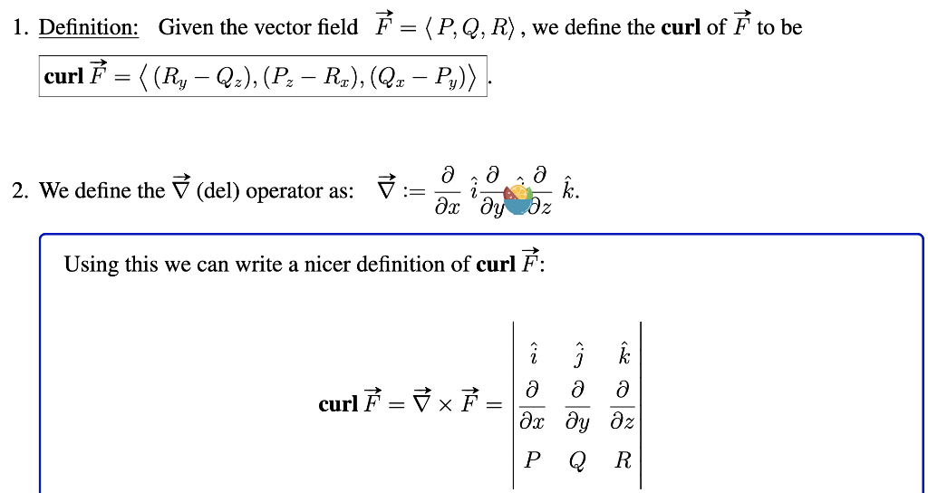 Solved Definition: Given the vector field F= P,Q,R , we | Chegg.com