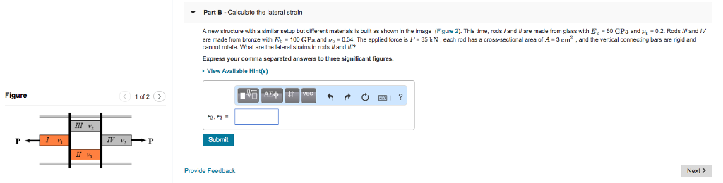 Solved Part B- Calculate the lateral strain A new structure | Chegg.com
