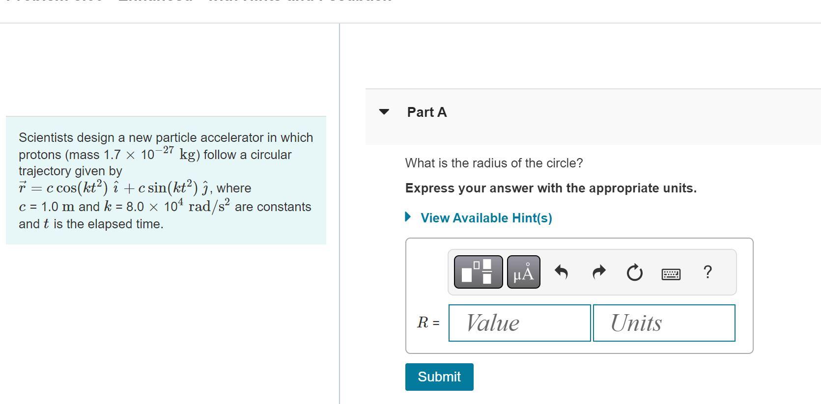 Solved Scientists design a new particle accelerator in which | Chegg.com