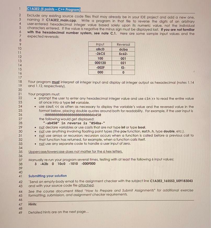 Solved C1a3e2 5 Points C Program 2 3 Exclude Any 