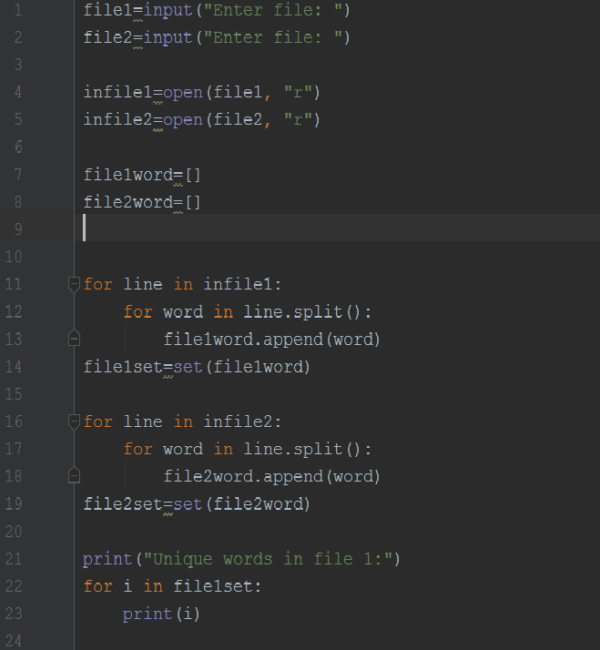 Solved filel-input ("Enter file: ") file2-input ("Enter | Chegg.com