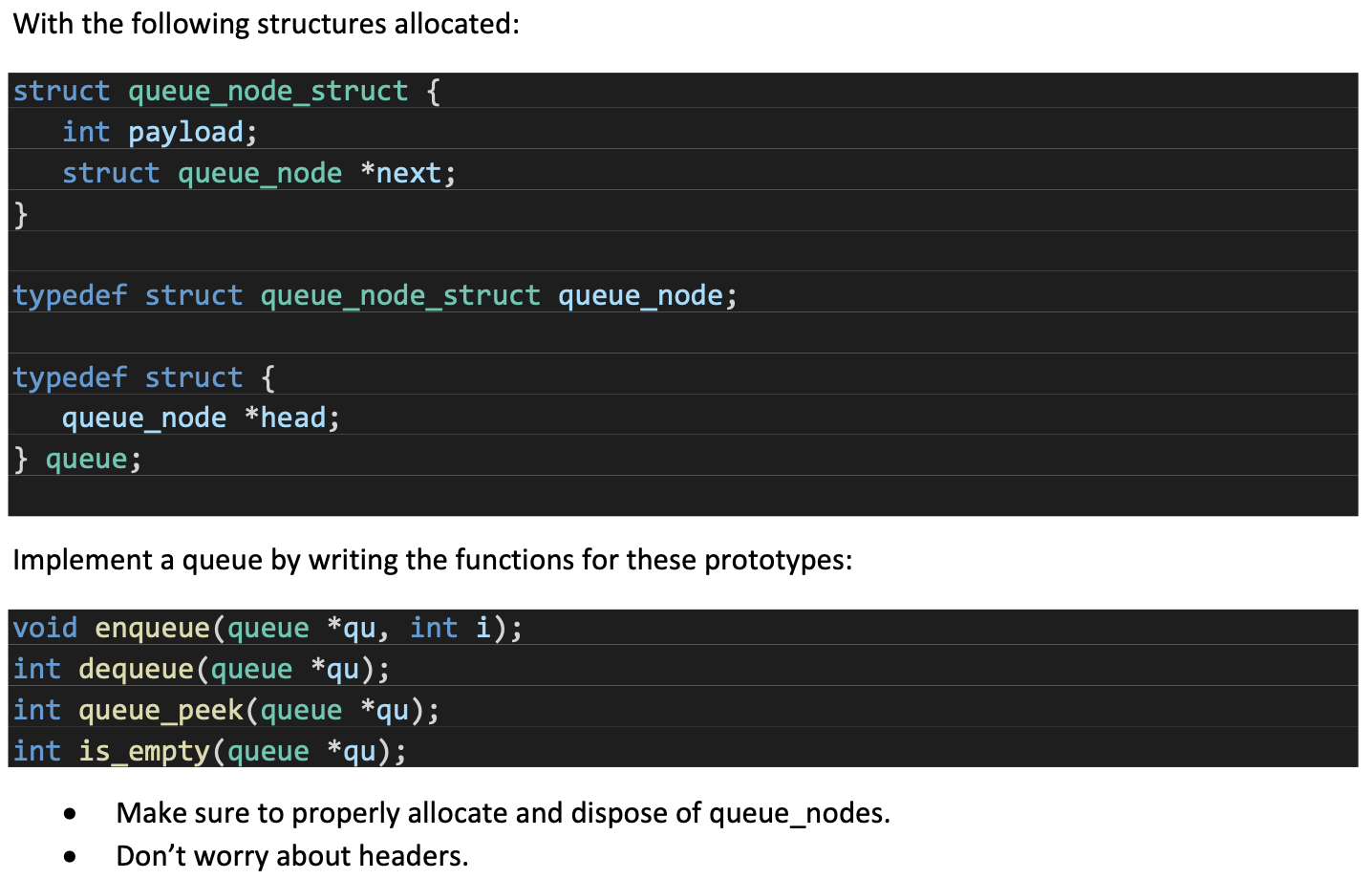 Something is wrong with this queue implementation | Chegg.com