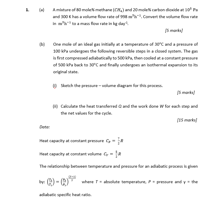 Solved A mixture of 80 mole% methane (CH4) and 20 mole% | Chegg.com Solved A mixture of 80 mole% methane (CH4) and 20 mole% | Chegg.com