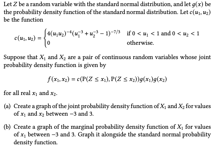 Let Z be a random variable with the standard normal | Chegg.com