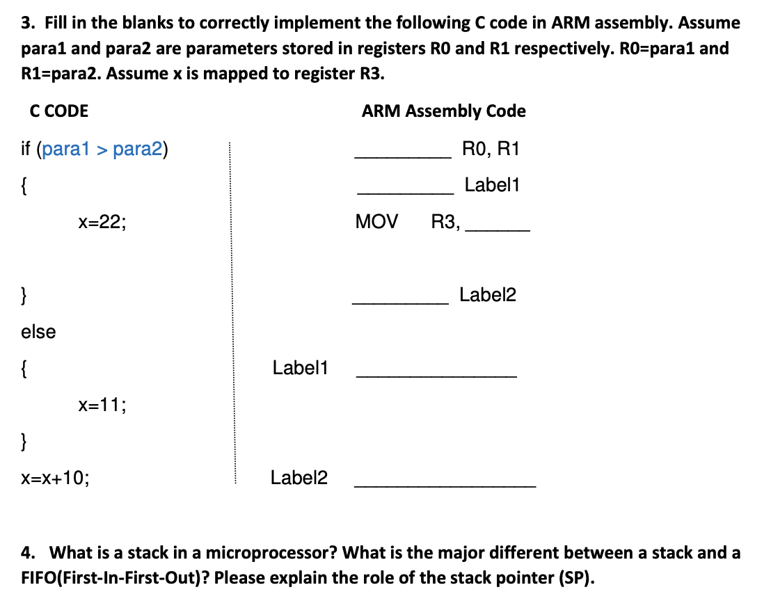 Solved 3. Fill in the blanks to correctly implement the | Chegg.com