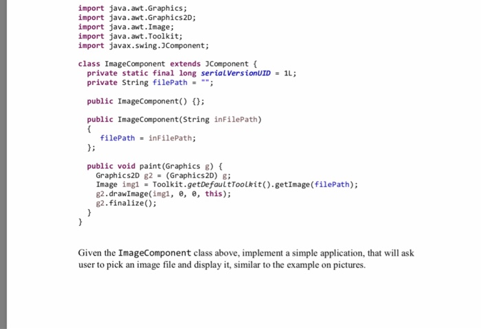Solved import java.awt.Graphics; import java. | Chegg.com