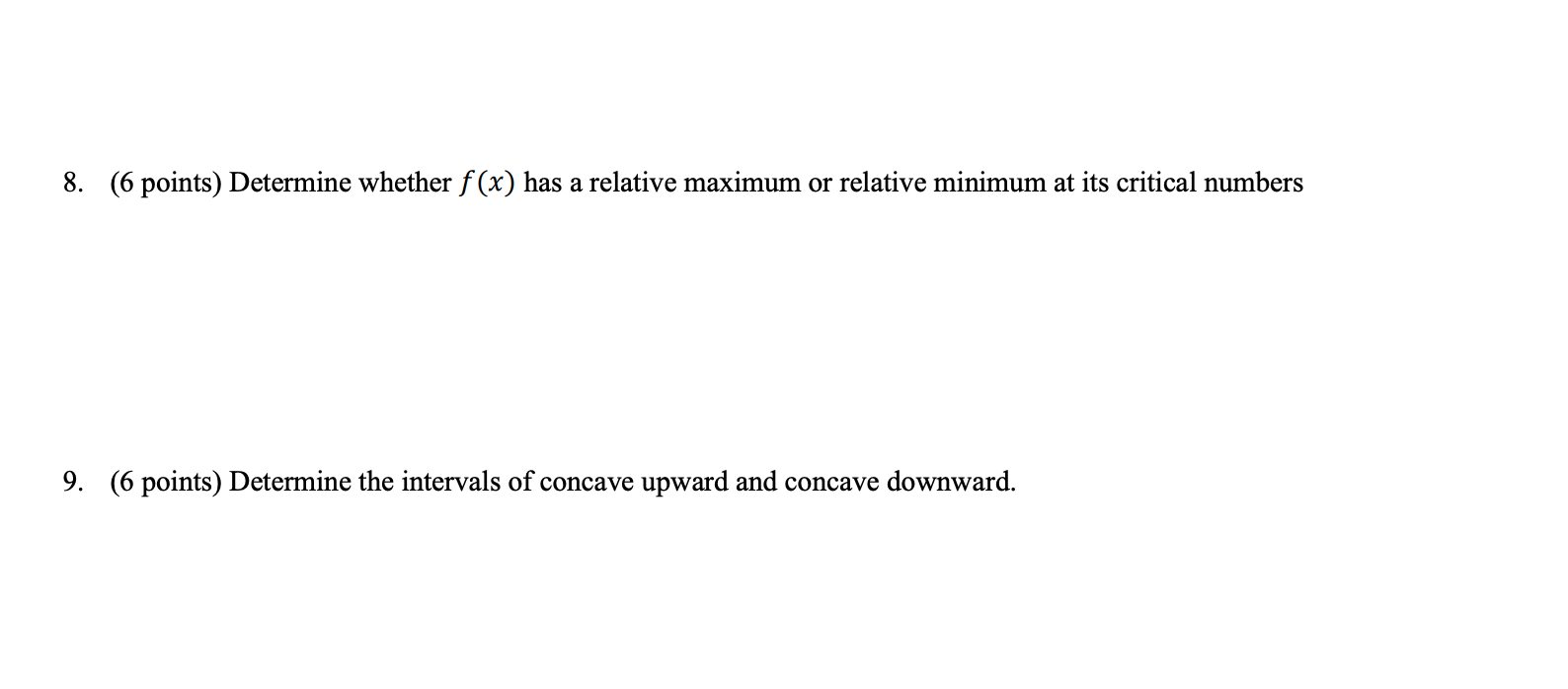 Solved Problem 6 Through Problem 9 The Derivative Function