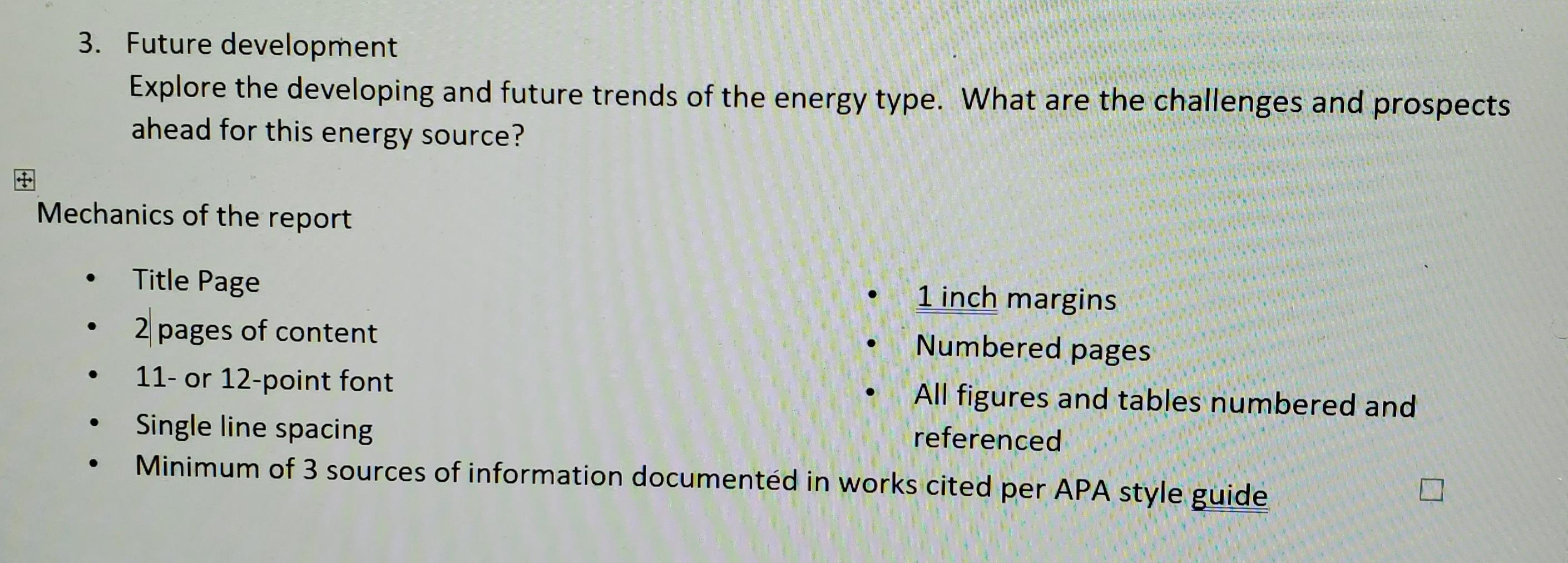 Solved Renewable Energy Research Paper Working in teams of | Chegg.com