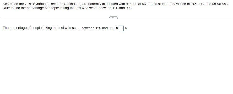 Solved Scores on the GRE (Graduate Record Examination) are | Chegg.com