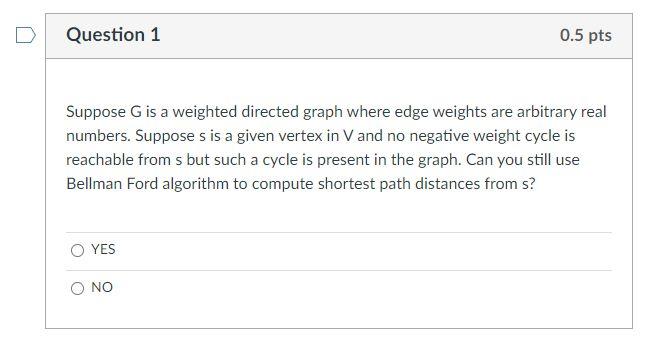 Solved Suppose G is a weighted directed graph where edge | Chegg.com