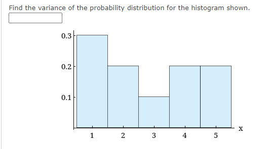 Solved Find the variance of the probability distribution for | Chegg.com