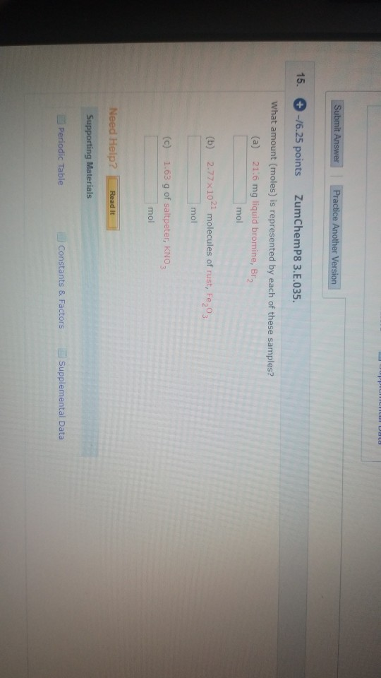 Solved Submit Answer Practice Another Version 15. -16.25 | Chegg.com