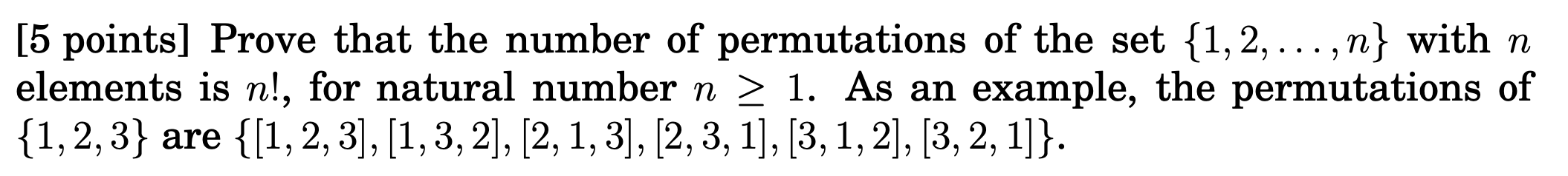Solved > [5 points] Prove that the number of permutations of | Chegg.com