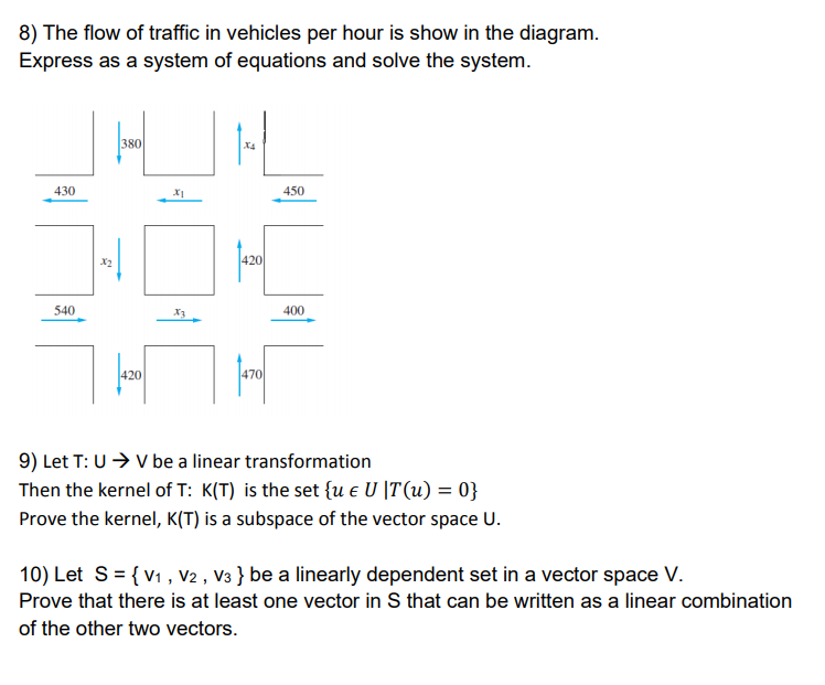 Solved 8) The flow of traffic in vehicles per hour is show | Chegg.com