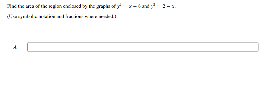 Solved Find the area of the region enclosed by the graphs of | Chegg.com