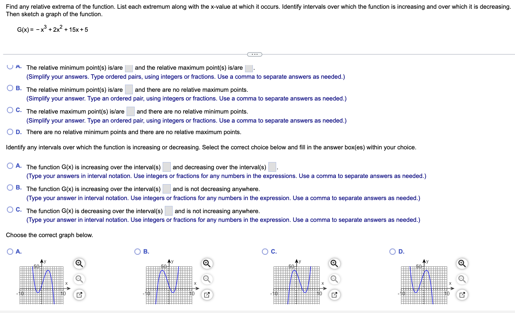 Solved Find any relative extrema of the function. List each | Chegg.com