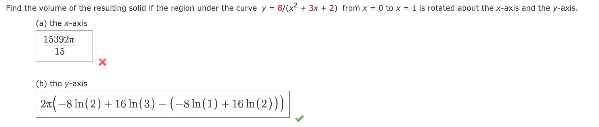 Solved Find the volume of the resulting solid if the region | Chegg.com
