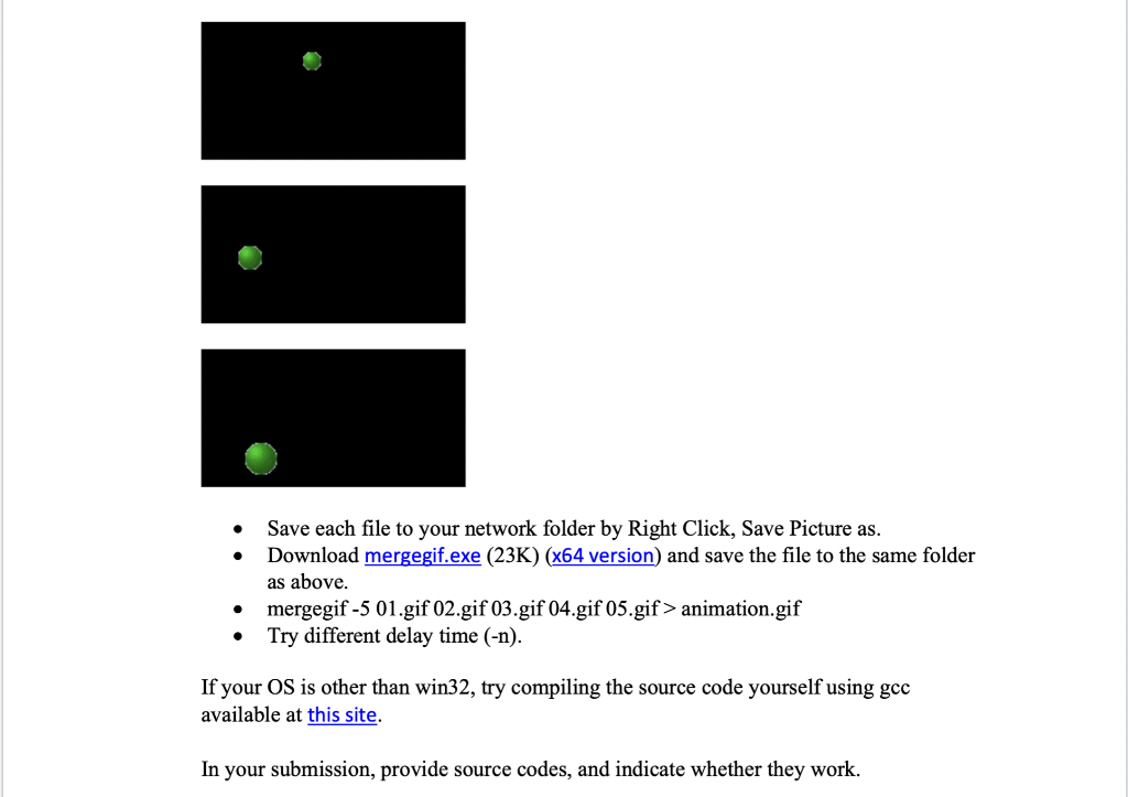 Solved 3. (EXTRA CREDIT) Make a GIF animation file from the | Chegg.com