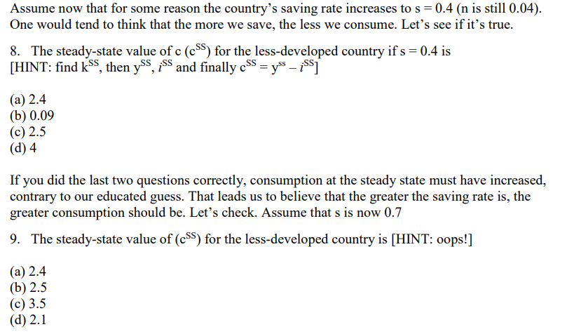 Solved For questions 1 through 14, suppose that an economy | Chegg.com