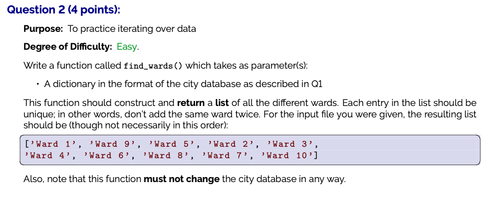 Solved Question 1 (6 points): Purpose: To practice the | Chegg.com