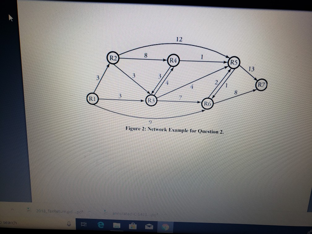 [Solved] 1 2 Question 2 30 Points Network Shown Figure 2 Snapshot Practical Network Consisting ...