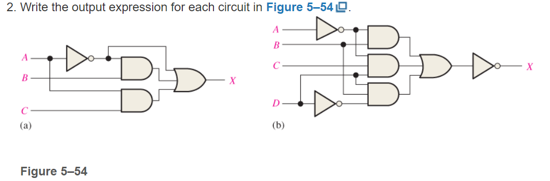 Solved 2. Write the output expression for each circuit in | Chegg.com