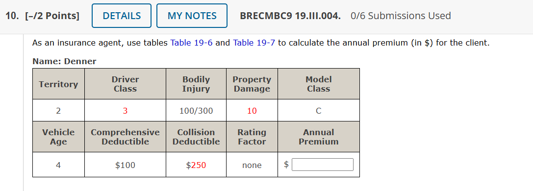 Solved 10. [-/2 ﻿Points]BRECMBC9 19.III.004. ﻿O/6 | Chegg.com