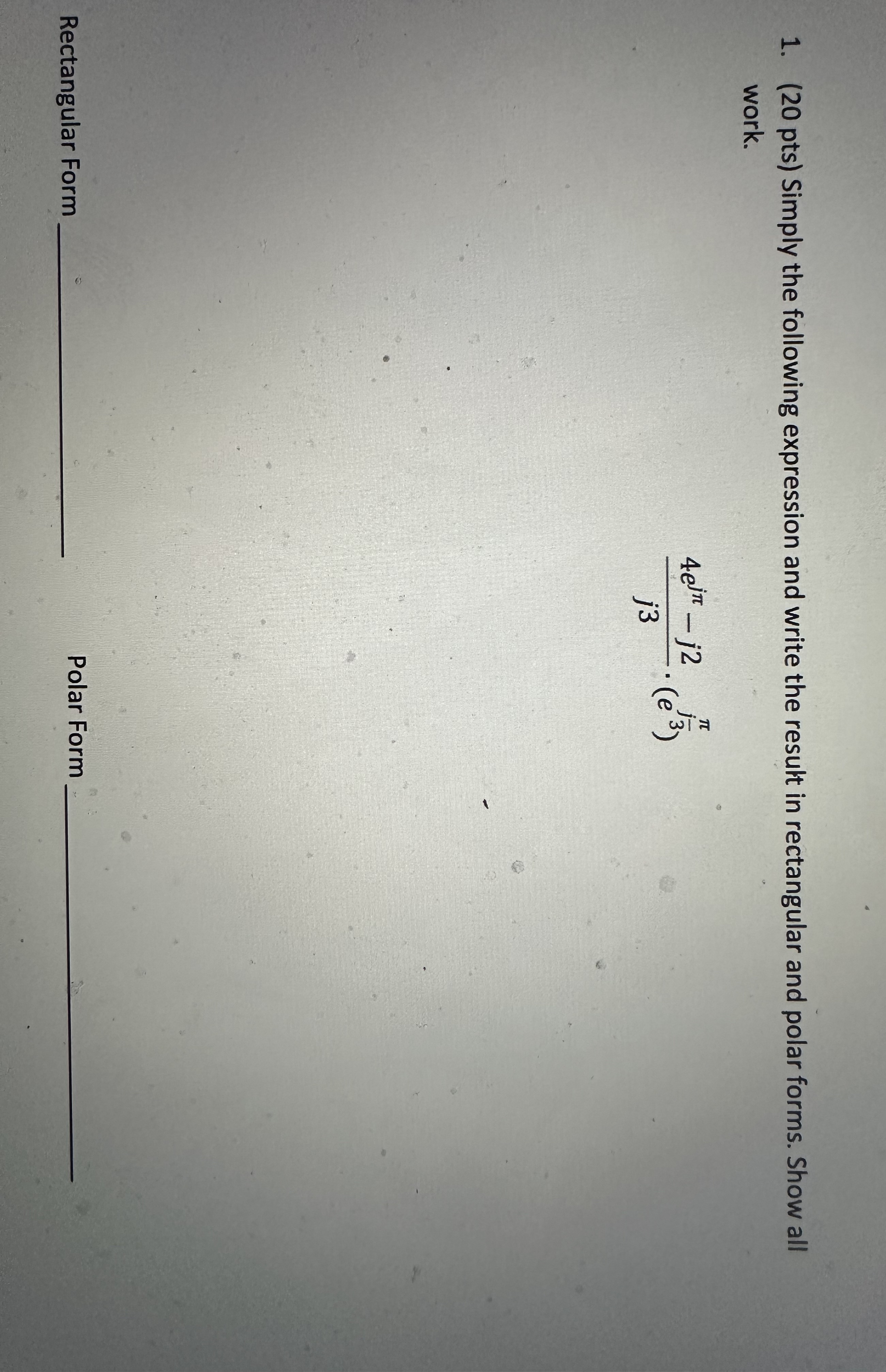 Solved 1. (20 pts) Simply the following expression and write | Chegg.com