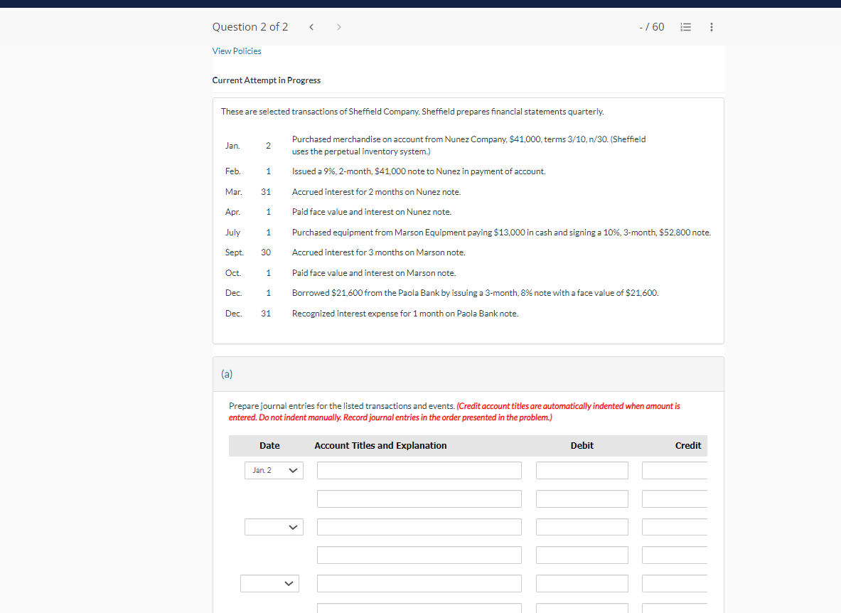 Current Attempt in Progress (a) Prepare journal | Chegg.com